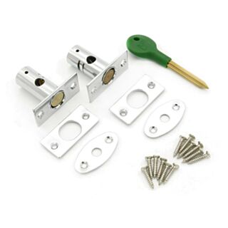 Polished Chrome Window Security Bolt (2 Pack)